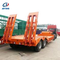 China 40t 60t Lowbed Semi Trailer 2 Axle Customizable Dimensions for sale