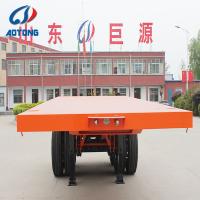 China 3/4 Axle 40ft 53ft Steel Flatbed Semi-Trailer for Shipping Containers for sale