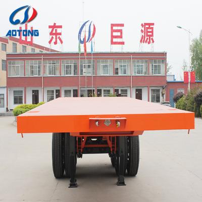China 3/4 Axle 40ft 53ft Steel Flatbed Semi-Trailer for Shipping Containers for sale