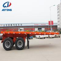 China 3/4 Axle 40ft 53ft Steel Flatbed Semi-Trailer for Shipping Containers for sale