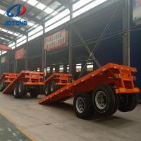 China 3/4 Axle 40ft 53ft Steel Flatbed Semi-Trailer for Shipping Containers for sale