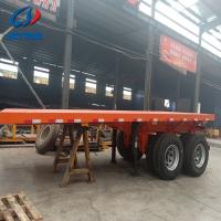 China 3/4 Axle 40ft 53ft Steel Flatbed Semi-Trailer for Shipping Containers for sale
