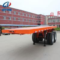 China 3/4 Axle 40ft 53ft Steel Flatbed Semi-Trailer for Shipping Containers for sale