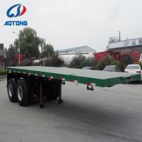 China 30-50 Ton 2-Axle Steel Flatbed Semi Trailer for Heavy Machinery for sale