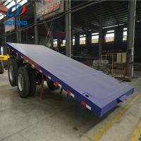 China 30-50 Ton 2-Axle Steel Flatbed Semi Trailer for Heavy Machinery for sale
