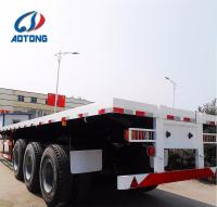 China 40-65FT Heavy Duty Flatbed Semi Trailer with Air Suspension for sale