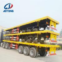 China Heavy Duty Flatbed Container Semi Trailer with Air Suspension for sale