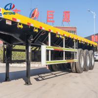 China Heavy Duty Flatbed Container Semi Trailer with Air Suspension for sale