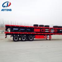 China 20FT 40FT 45FT Flatbed Semi Trailer with Mechanical or Air Suspension for sale