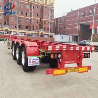 China 3 Axle Steel Skeleton Container Chassis Semi Trailer with Air Suspension for sale