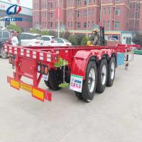 China 3 Axle Steel Skeleton Container Chassis Semi Trailer with Air Suspension for sale