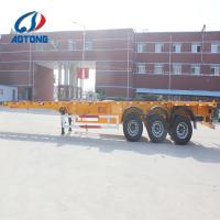 China 3-Axle Skeleton Semi Trailer for Container Transport 25-50T Payload for sale