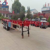 China 3 Axle 40FT Container Skeleton Semi Trailer with Mechanical or Air Suspension for sale
