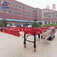 China 3 Axle 40FT Container Skeleton Semi Trailer with Mechanical or Air Suspension for sale