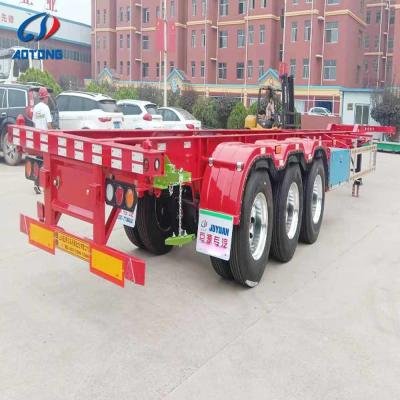 China 3 Axle 40FT Container Skeleton Semi Trailer with Mechanical or Air Suspension for sale