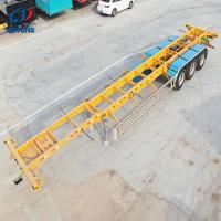 China 3-Axle 50 Ton Container Semi Trailer with Mechanical or Air Suspension for sale