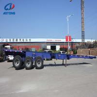 China 3 Axle Container Skeleton Semi Trailer 20 40ft Heavy Duty I Beam for sale