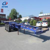 China 3 Axle Container Skeleton Semi Trailer 20 40ft Heavy Duty I Beam for sale