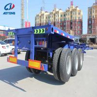 China 3 Axle Container Skeleton Semi Trailer 20 40ft Heavy Duty I Beam for sale