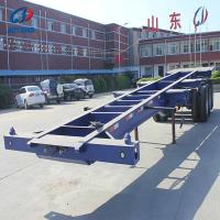 China 3 Axle Container Skeleton Semi Trailer 20 40ft Heavy Duty I Beam for sale