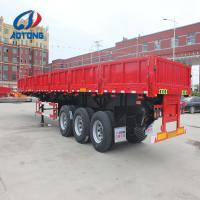 China 3-Axle Steel Dropside Cargo Trailer with Mechanical or Air Suspension for sale