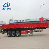 China 3-Axle Steel Dropside Cargo Trailer with Mechanical or Air Suspension for sale