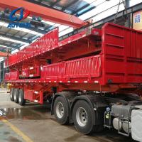 China 3-Axle Steel Dropside Cargo Trailer with Mechanical or Air Suspension for sale