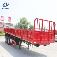 China 3-Axle Steel Dropside Cargo Trailer with Mechanical or Air Suspension for sale