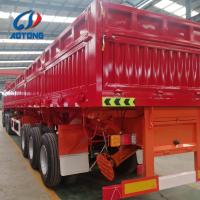 China 40-100 Ton Dropside Steel Semi Truck Trailer with Air Suspension for sale