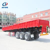China 40-100 Ton Dropside Steel Semi Truck Trailer with Air Suspension for sale