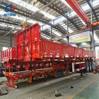 China 40-100 Ton Dropside Steel Semi Truck Trailer with Air Suspension for sale