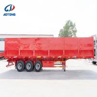 China 60T 3-Axle Side Wall Grain Trailer with Mechanical/Air Suspension for sale