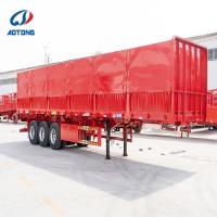 China 60T 3-Axle Side Wall Grain Trailer with Mechanical/Air Suspension for sale