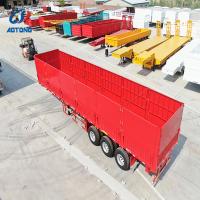 China 60T 3-Axle Side Wall Grain Trailer with Mechanical/Air Suspension for sale