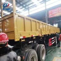 China 3 Axle Side Wall Semi Trailer 60Ton Capacity Heavy Duty Grain Transport for sale
