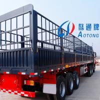 China 3 Axle Fence Semi Trailer for Livestock and Dry Bulk Transport for sale