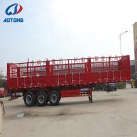 China 3 Axle Fence Semi Trailer for Livestock Transport with Air Suspension for sale