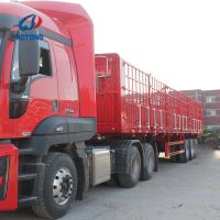 China 3 Axle Fence Semi Trailer for Livestock Transport with Air Suspension for sale