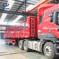 China 3 Axle Fence Semi Trailer for Livestock Transport with Air Suspension for sale