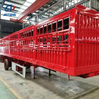 China 3 Axle Fence Semi Trailer for Livestock Transport with Air Suspension for sale