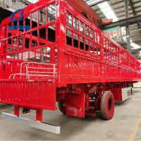 China 3 Axle Fence Semi Trailer for Livestock Transport with Air Suspension for sale