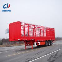 China Tri-Axle High Fence Livestock Trailer with Mechanical or Air Suspension for sale