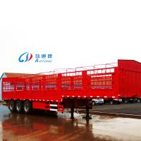 China Tri-Axle High Fence Livestock Trailer with Mechanical or Air Suspension for sale