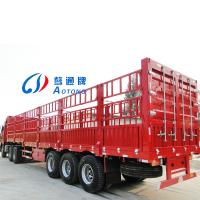 China Tri-Axle High Fence Livestock Trailer with Mechanical or Air Suspension for sale