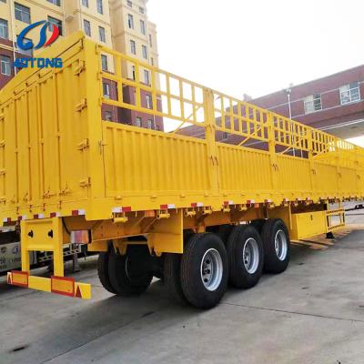 China Custom Steel Sugar Cane Harvest Semi-Trailer with Livestock Fence for sale