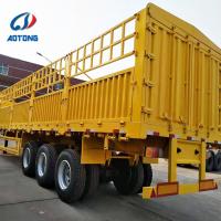 China Custom Steel Sugar Cane Harvest Semi-Trailer with Livestock Fence for sale
