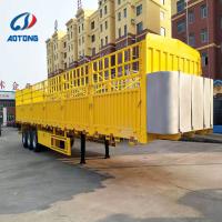China Custom Steel Sugar Cane Harvest Semi-Trailer with Livestock Fence for sale
