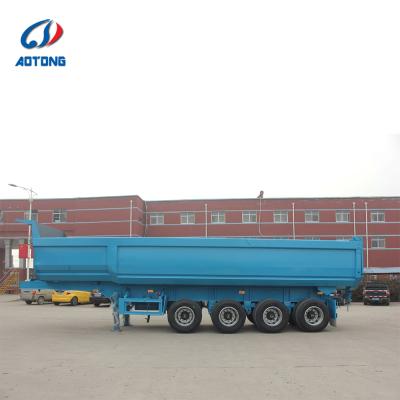 China Custom 35-45 CBM U-Type Steel Dump Semi Trailer 60 Tons for sale