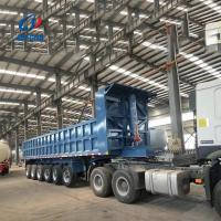 China 3 Axle Tri-Axle Rollover Dump Square Dump 30 Tons Hydraulic Rear Dump Trailer Tipper Semi Truck Tipping Trailer Semi Trailer for sale