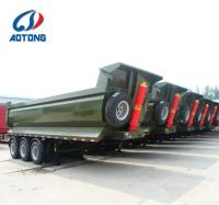 China Front Axle Lift 4 Axle Rear Dump Semi Trailer 40-100 Ton Cargo Dump Truck Tipper Trailer U-shape Dump Trailer for Sale for sale